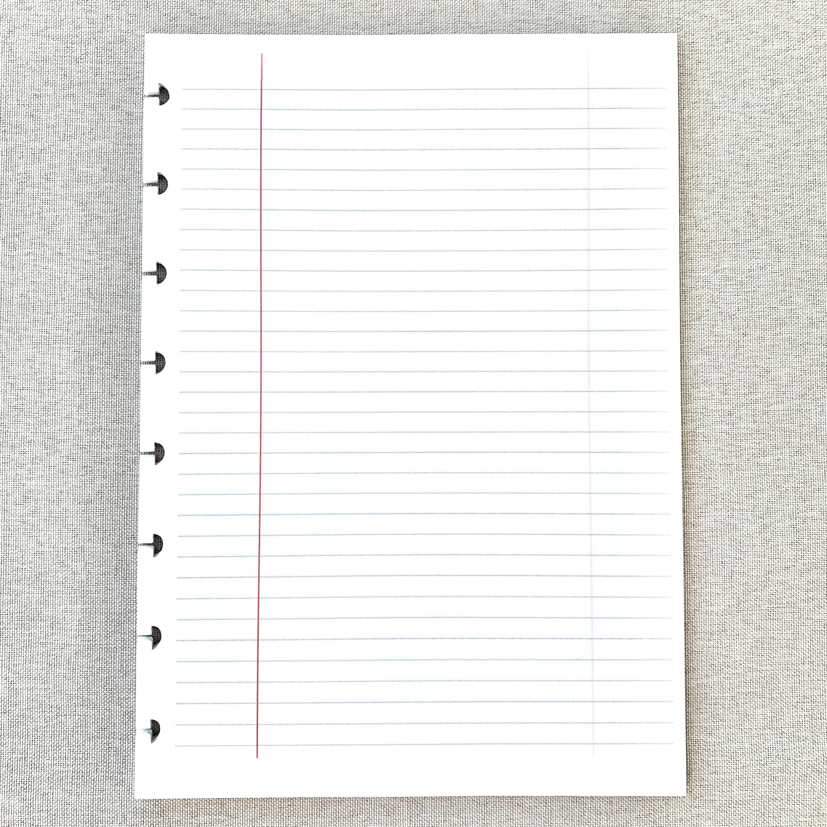 Composition Ruled Discbound Notebook Insert Fountain Pen Friendly Paper ...