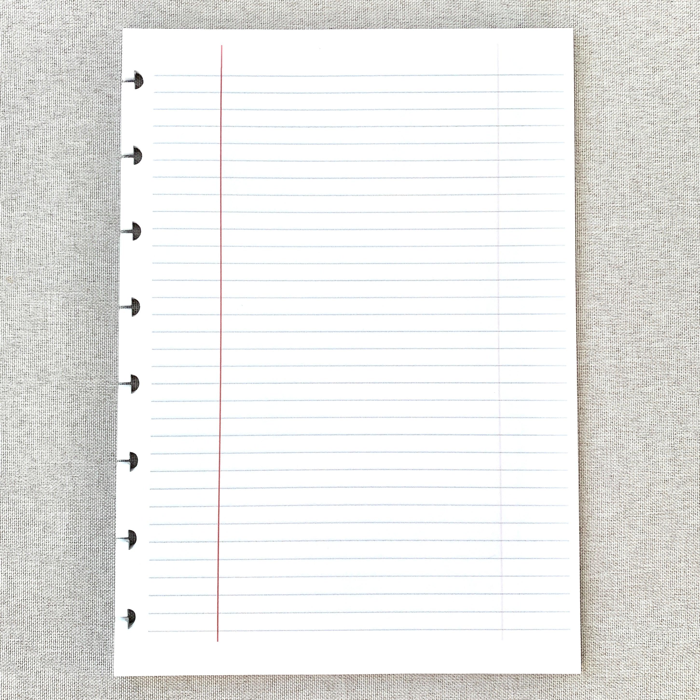 Composition Lined Discbound Notebook Insert - Fountain Pen Friendly ...
