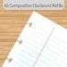 Composition Ruled Discbound Notebook Insert - Fountain Pen Friendly ...