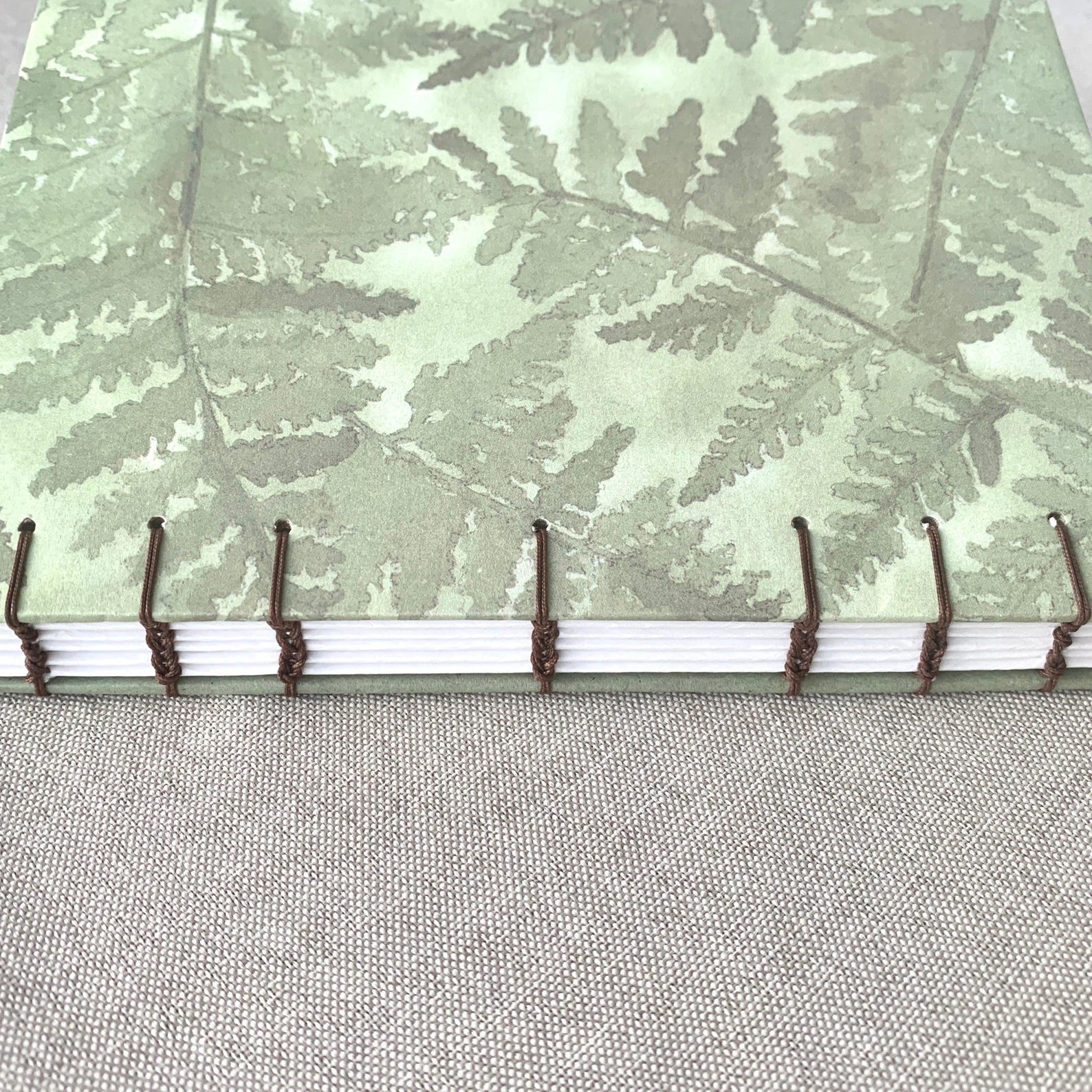 Fern - A6 - Dot Grid - Coptic Bound - Fountain Pen Notebook - Handmade ...