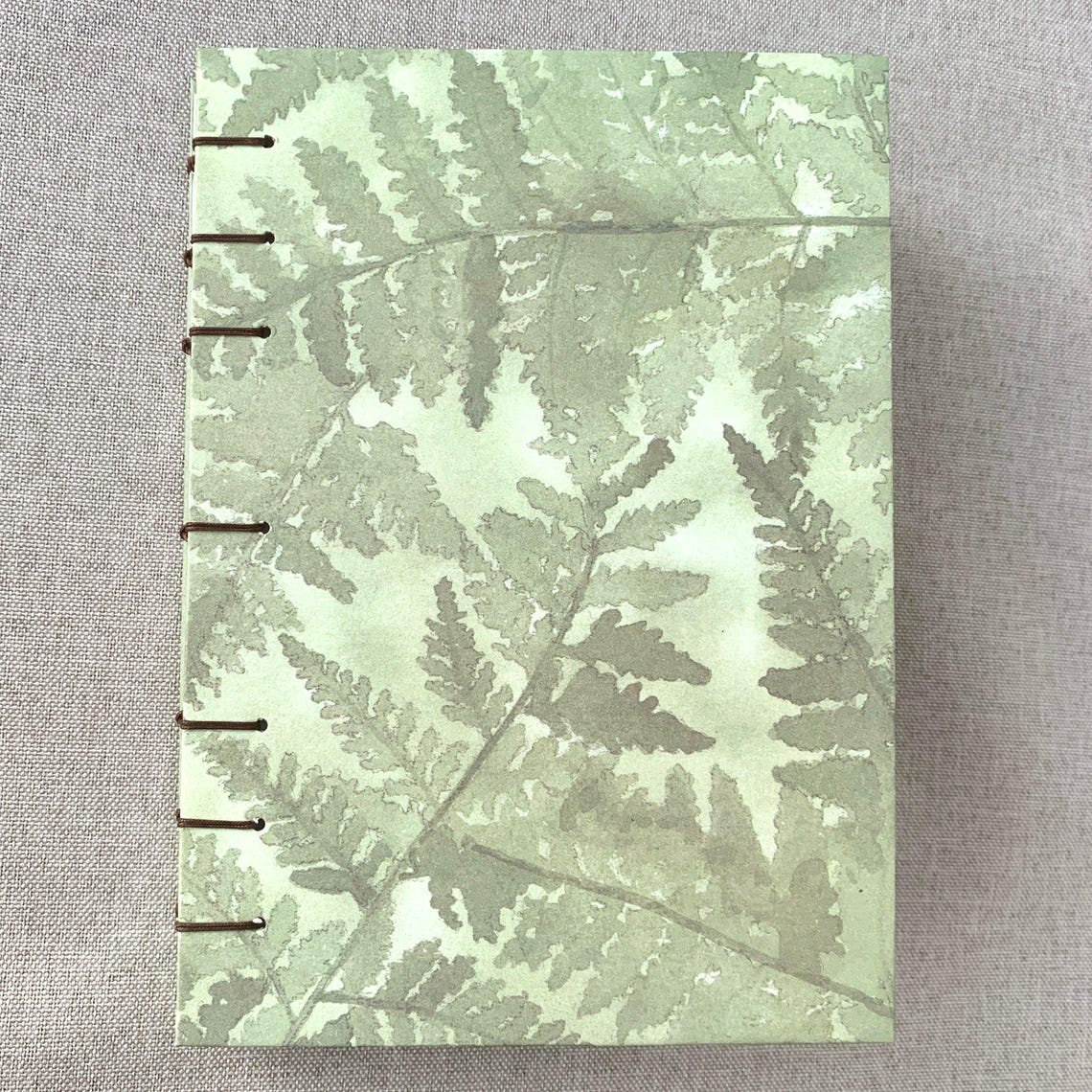 Fern - A6 - Dot Grid - Coptic Bound - Fountain Pen Notebook - Handmade ...