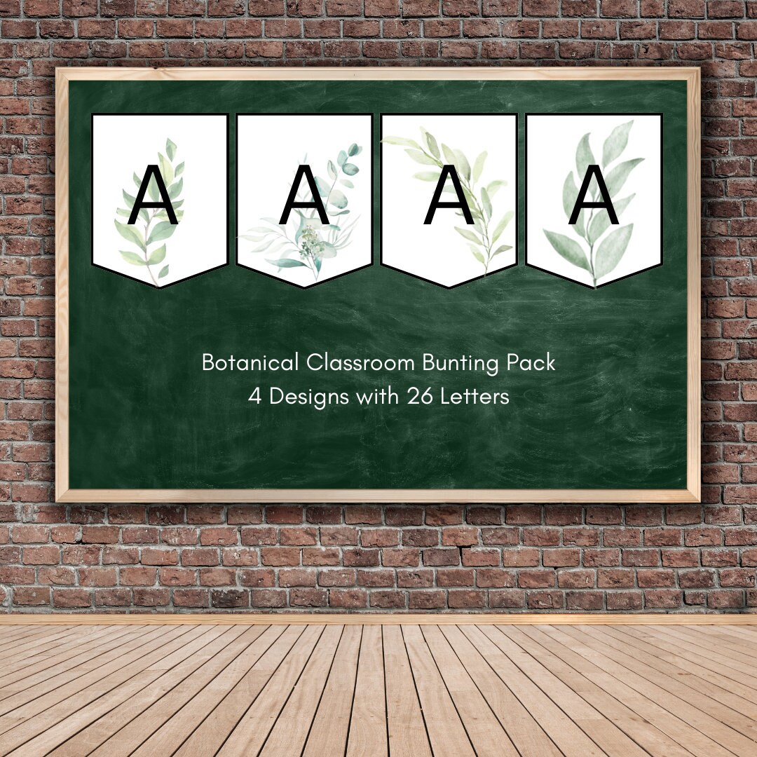 Botanical Classroom Decor | Botanical Bunting | Classroom Bulletin ...