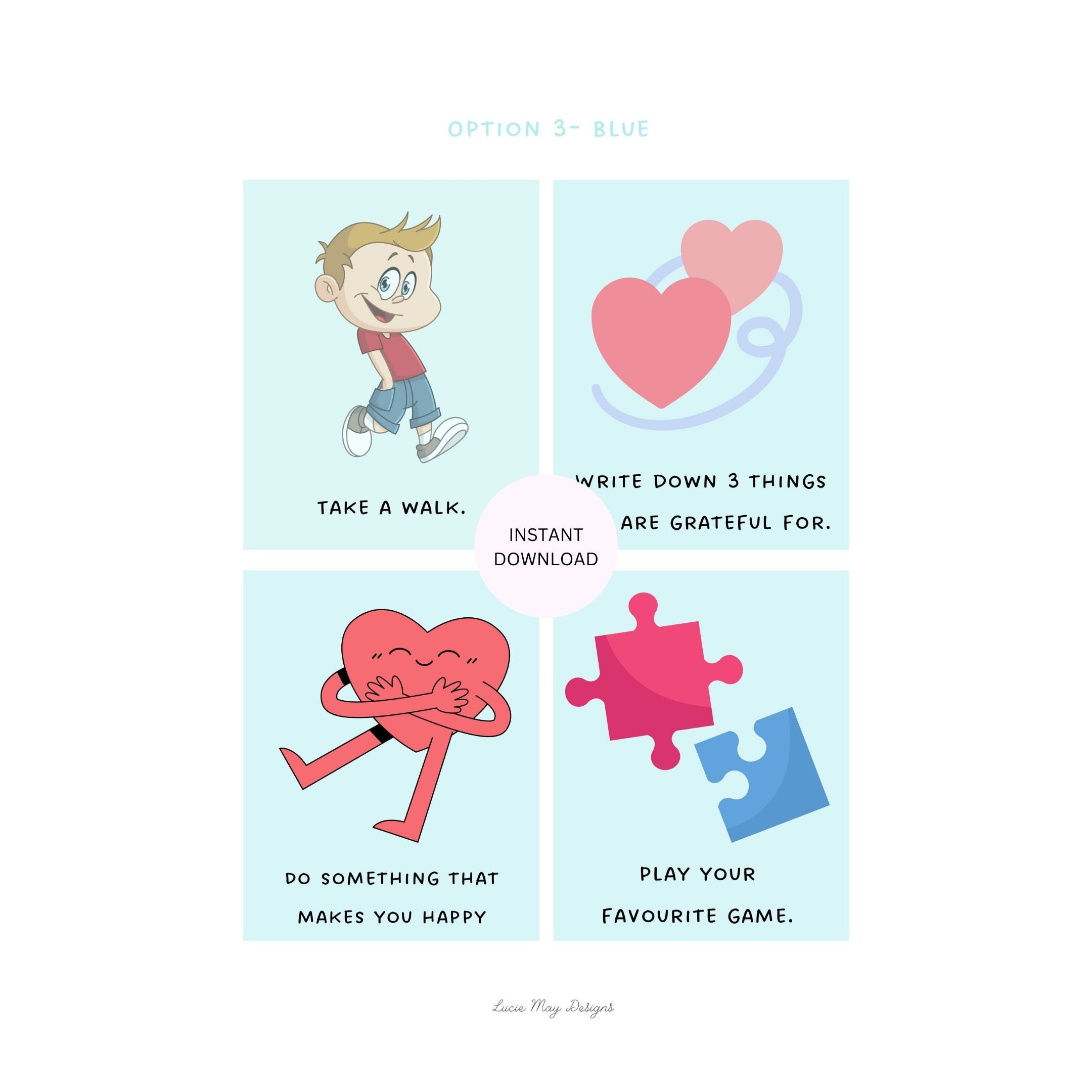 Printable Coping Strategy Cards for Kids, Coping Technique Cards for ...