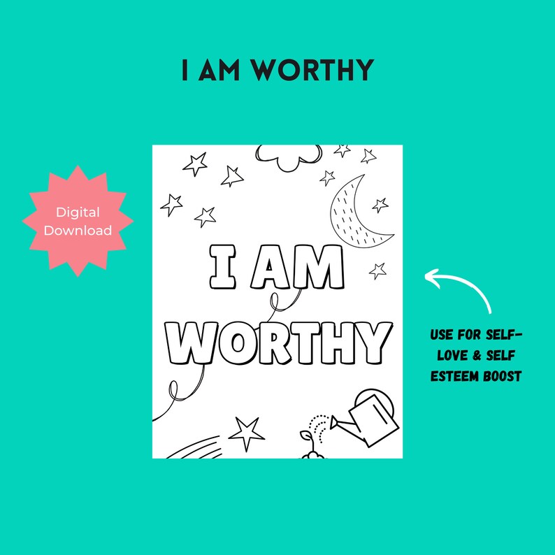 Back to School Positive Affirmation Coloring for Kids. Coloring for ...