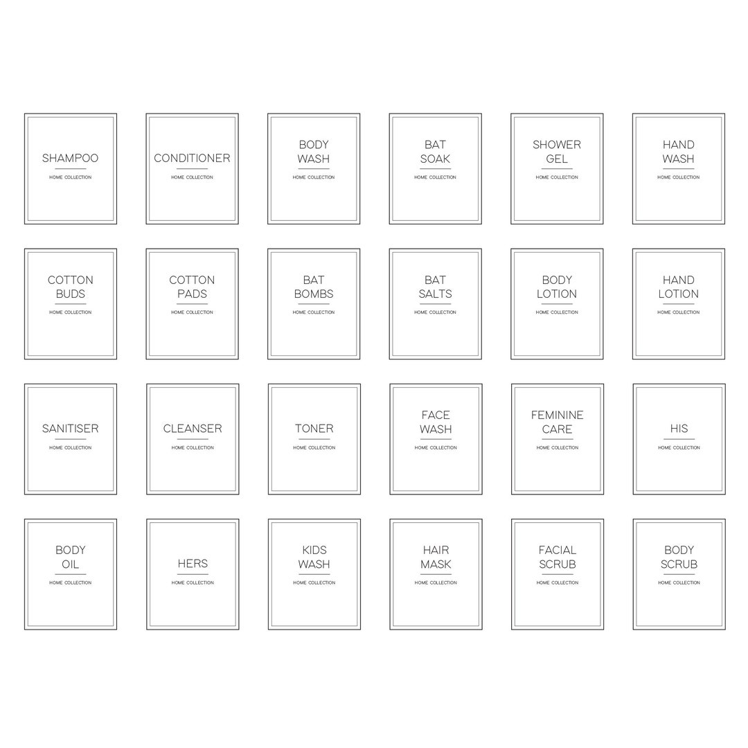 Adhesive Labels for the Bathroom. Water Resistant. Labels for - Etsy