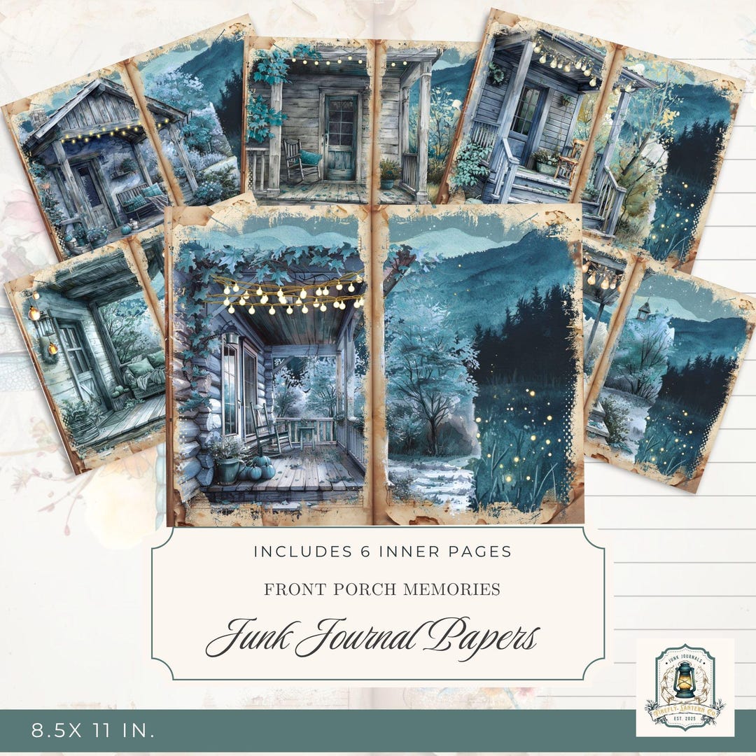 Cottagecore Front Porch Journal Pages: Firefly Nights Ephemera (digital ...