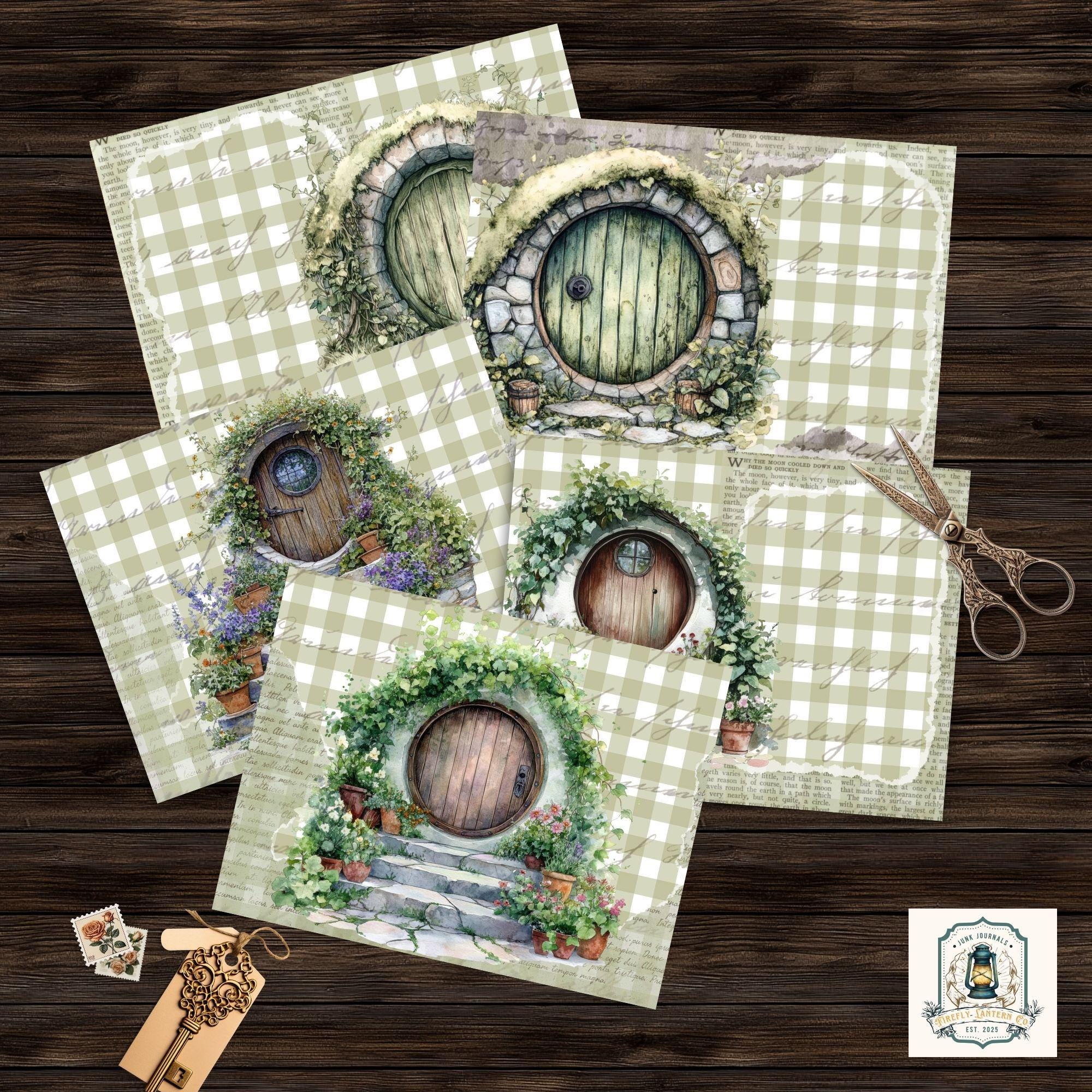 Hobbit Door Junk Journal Pages | Printable Junk Journal Kit | 11x8.5 ...