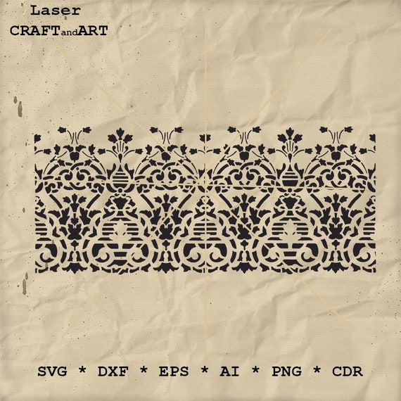 Stencils Border Svg Dxf Stencils Pattern Svg Stencils Dxf - Etsy