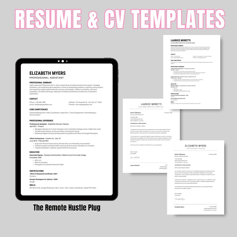 Ats-ready Plug & Play Resume + Cover Letter Kit: Data Entry Specialist ...