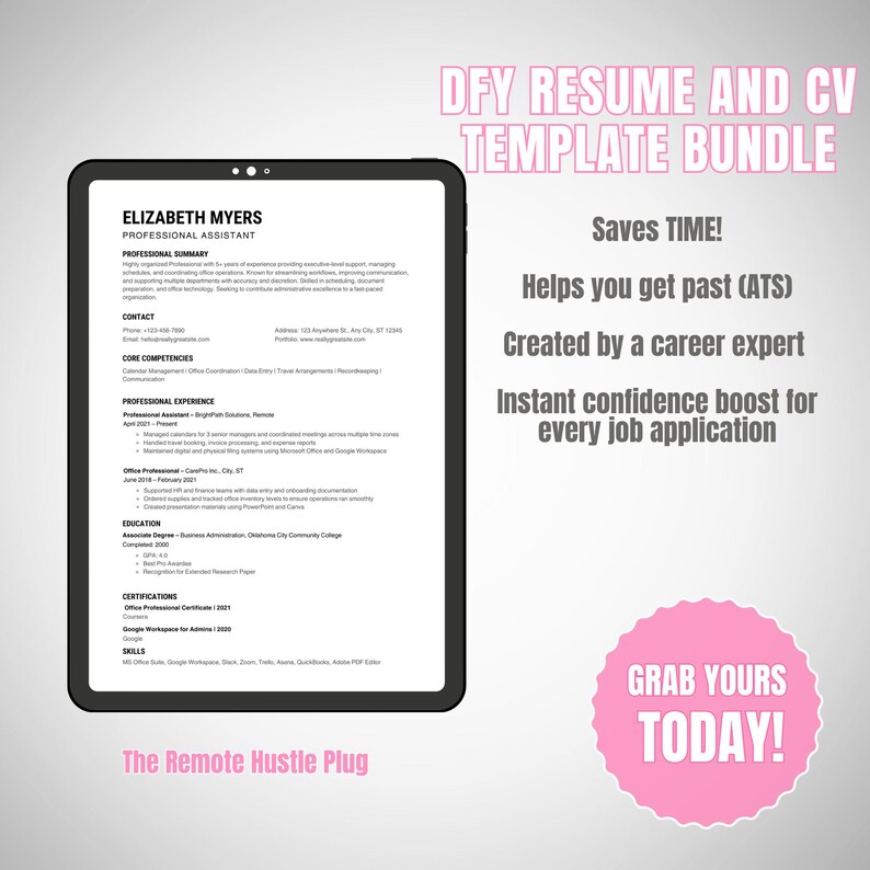 Ats-ready Plug & Play Resume + Cover Letter Kit: Quality Assurance ...