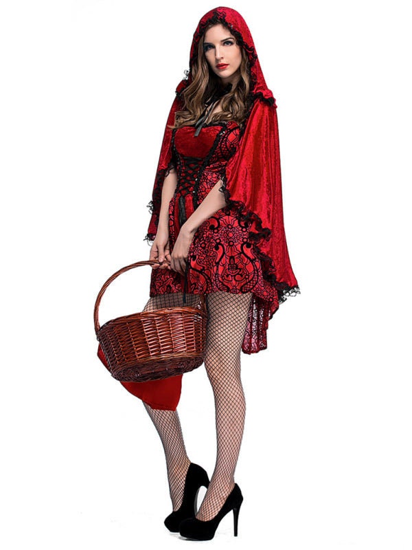 Halloween Gothic Little Red Riding Hood Cosplay Costume - Etsy