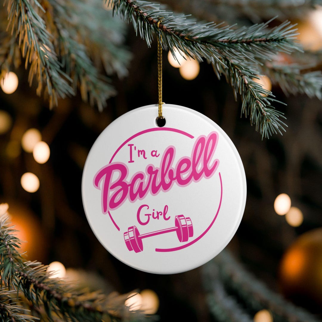 Barbell Girl Ornament: Fitness Gift, Gym Holiday Decor - Etsy