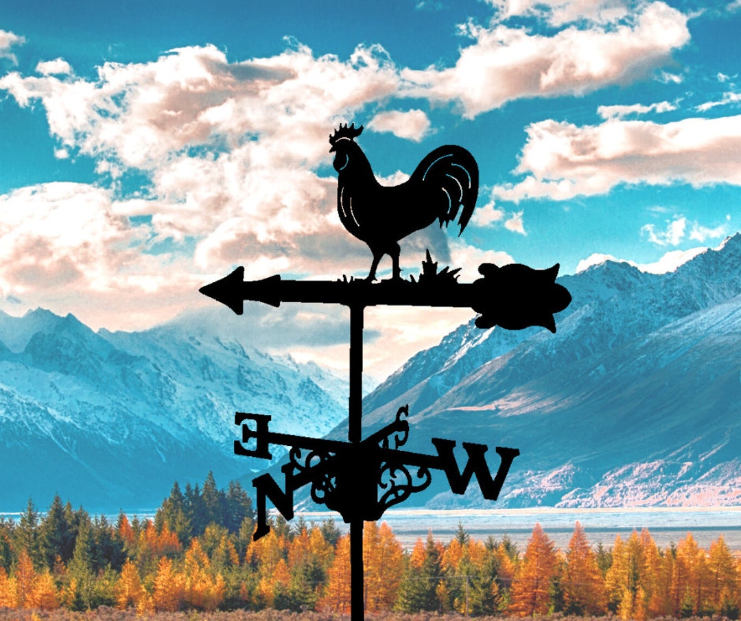 Metal Rooster Weathervane. Weather Vane, Home Roof Decor. A Perfect ...