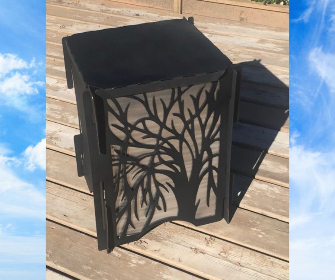 Steel Propane Tank Cover: Rustic Outdoor Decor With Tree Design - Etsy