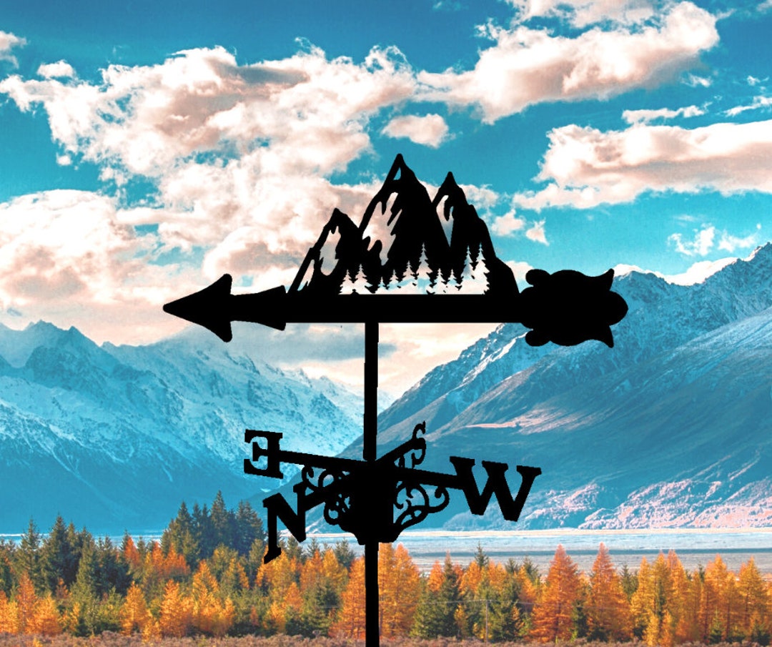 Metal Mountain Weathervane: Home Roof Decor (20-inch) - Etsy