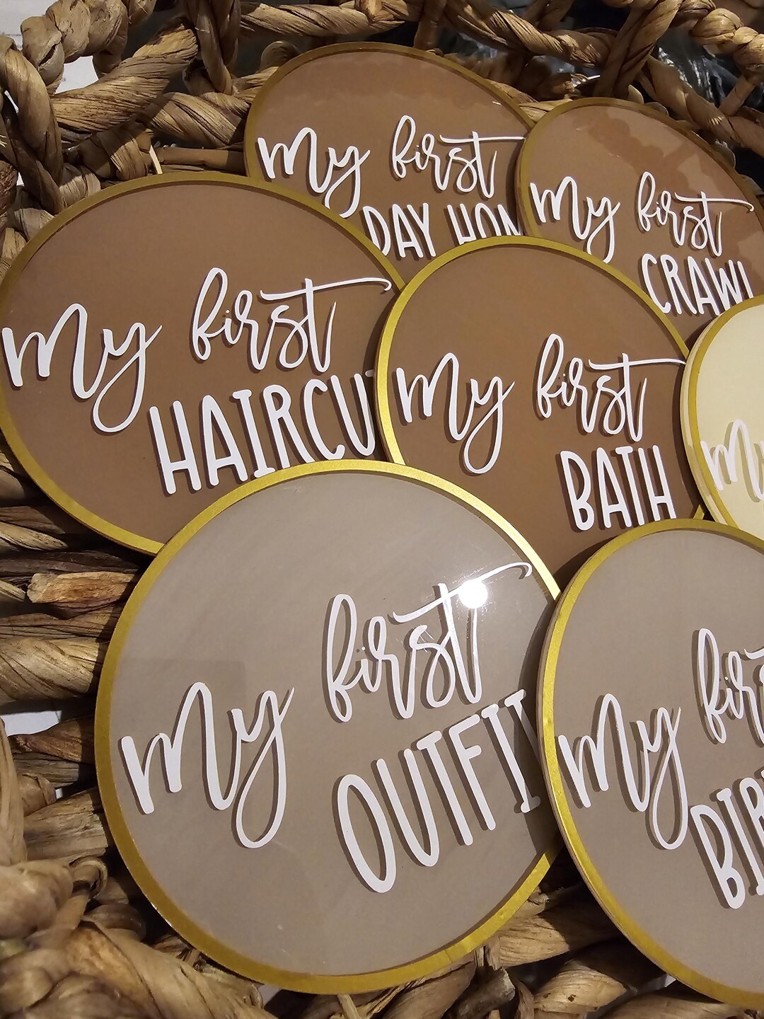 Acrylic Baby Milestone Rounds: First Year Photo Prop Set - Etsy