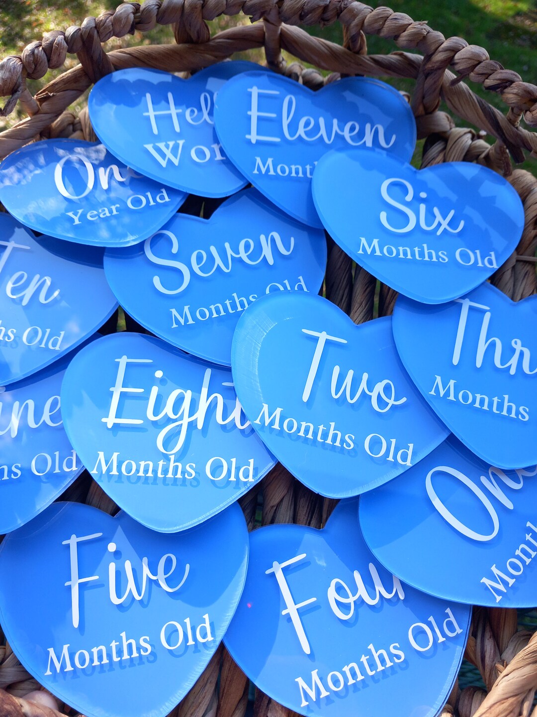Acrylic Baby Milestone Rounds Monthly Baby Milestone Discs - Etsy