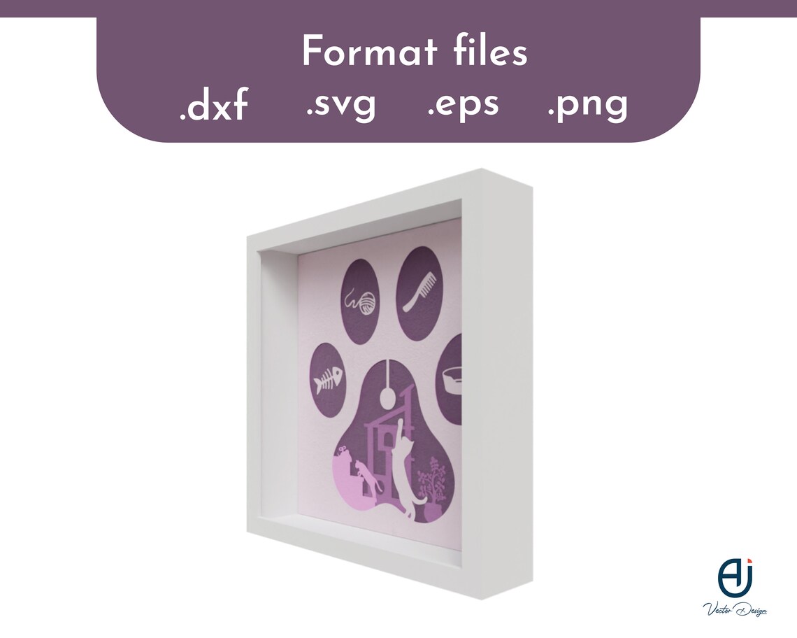 Cat Life and Toys | 3D Shadow Box | Multi-layered Laser Cut | Files for ...