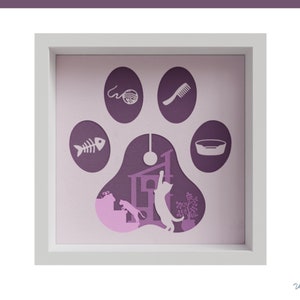 Cat Life and Toys | 3D Shadow Box | Multi-layered Laser Cut | Files for ...