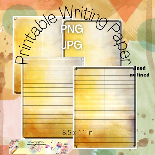 Octopus Watercolor Printable Letter Writing Paper - Etsy