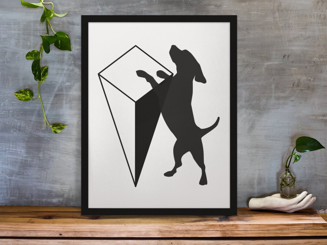 Black and White Abstract Art Dog Abstract Digital Prints - Etsy