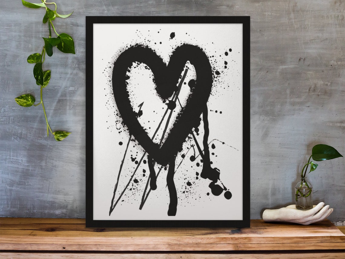 Black and White Abstract Art Digital Prints Instant Download - Etsy