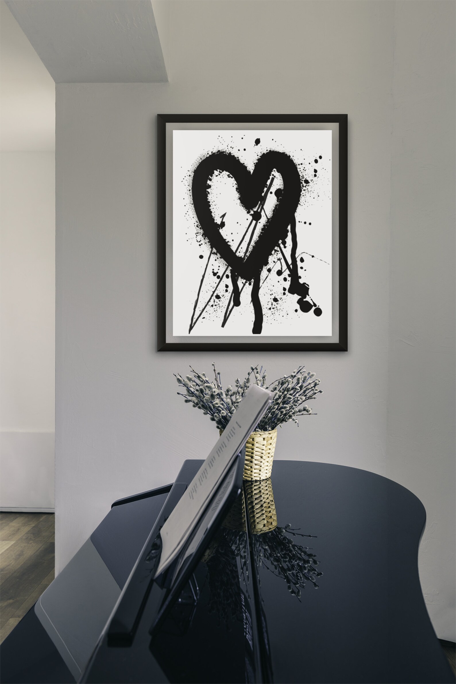 Black and White Abstract Art Digital Prints Instant Download - Etsy