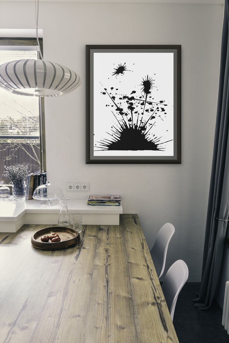 Printable Art Wall, Black and White Abstract Art, Digital Prints ...