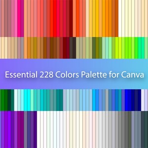 CANVA Color Palette 228 Essential Colors With Names and Hex Codes ...
