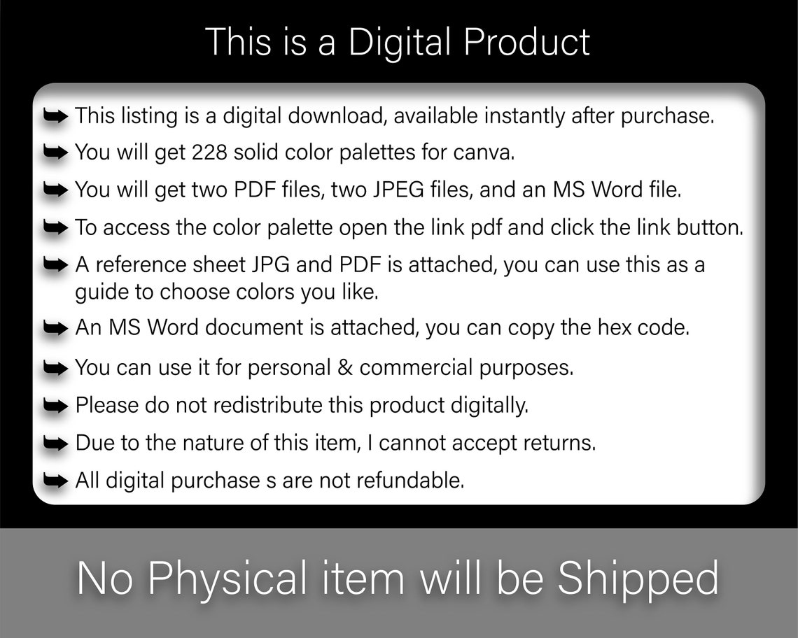 CANVA Color Palette 228 Essential Colors With Names and Hex Codes ...