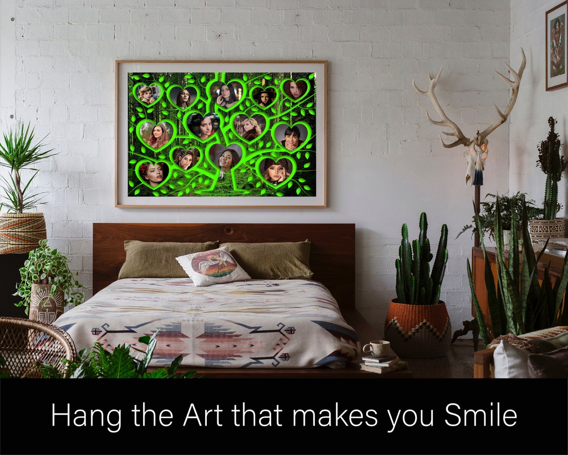 CANVA Family Tree Photo Collage Design- Fully Editable Canva Frame ...