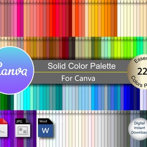 CANVA Color Palette 228 Essential Colors With Names and Hex Codes ...