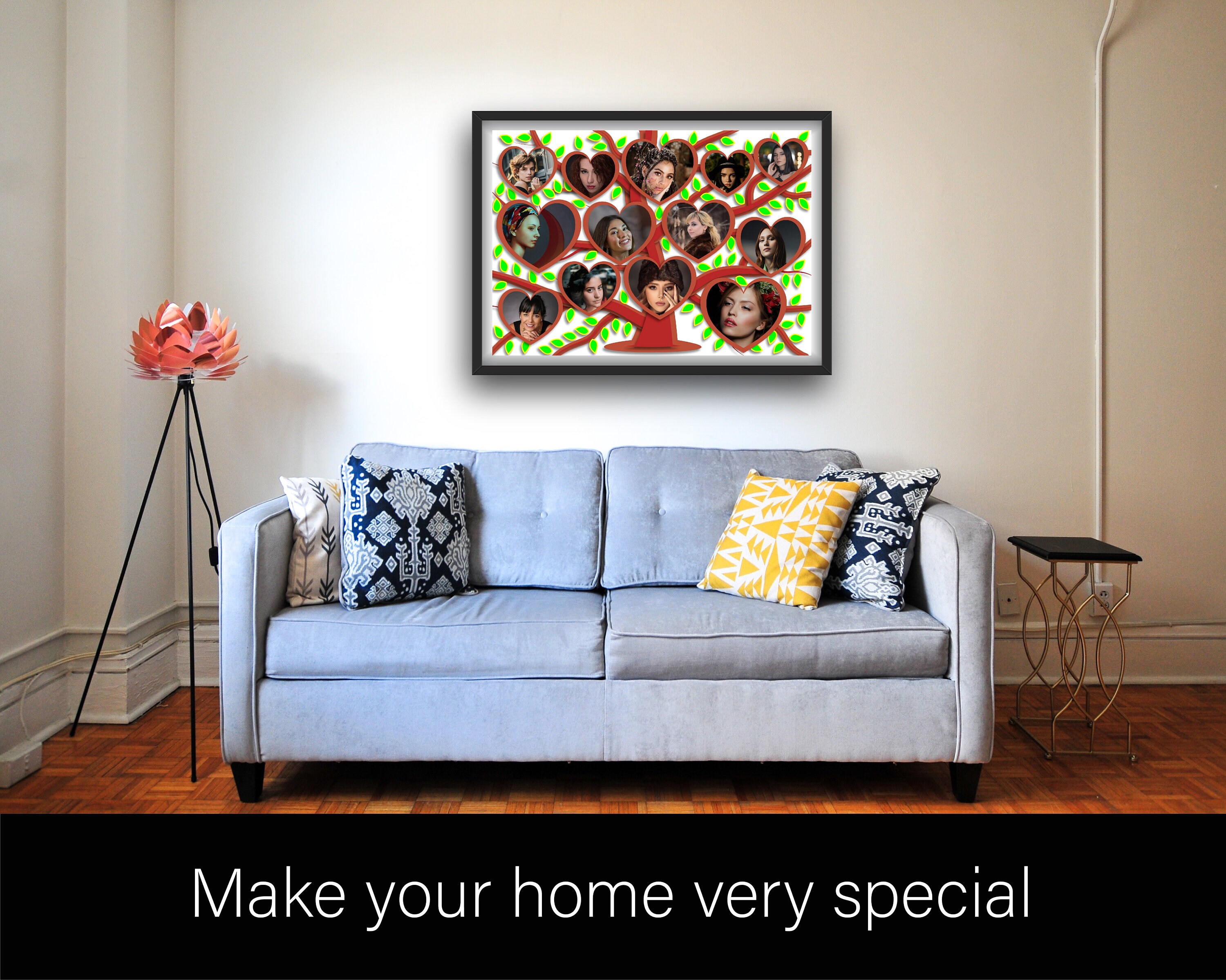 CANVA Family Tree Photo Collage Design Fully Editable Canva Frame ...