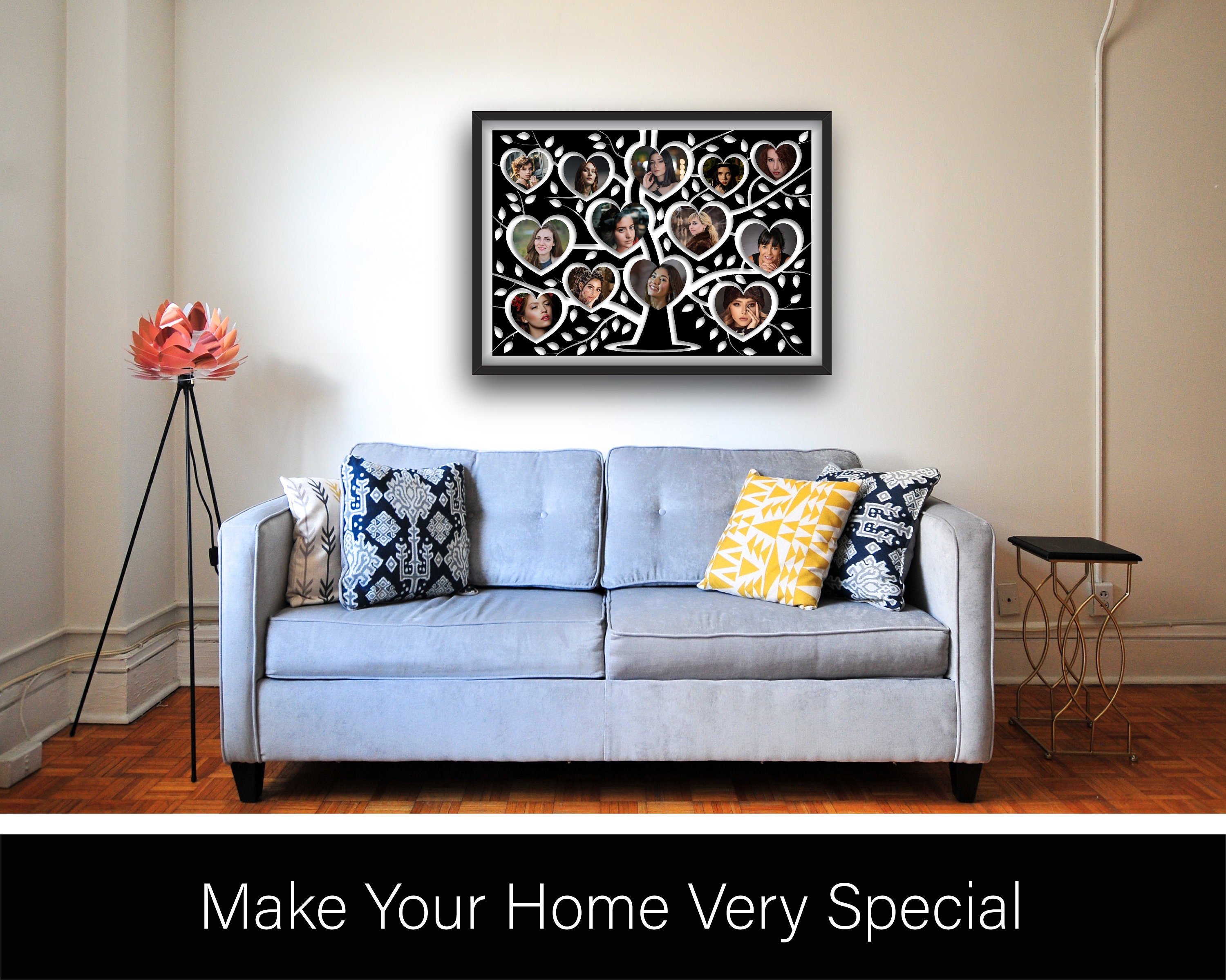 CANVA Family Tree Photo Collage Design- Fully Editable Canva Frame ...