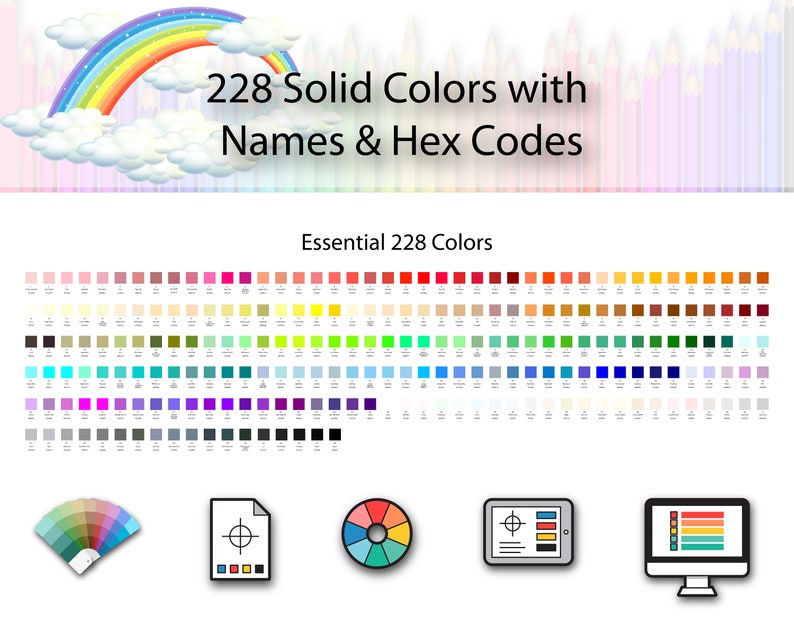Colour Palette for Photoshop, Illustrator, Indesign | Color Swatches ...