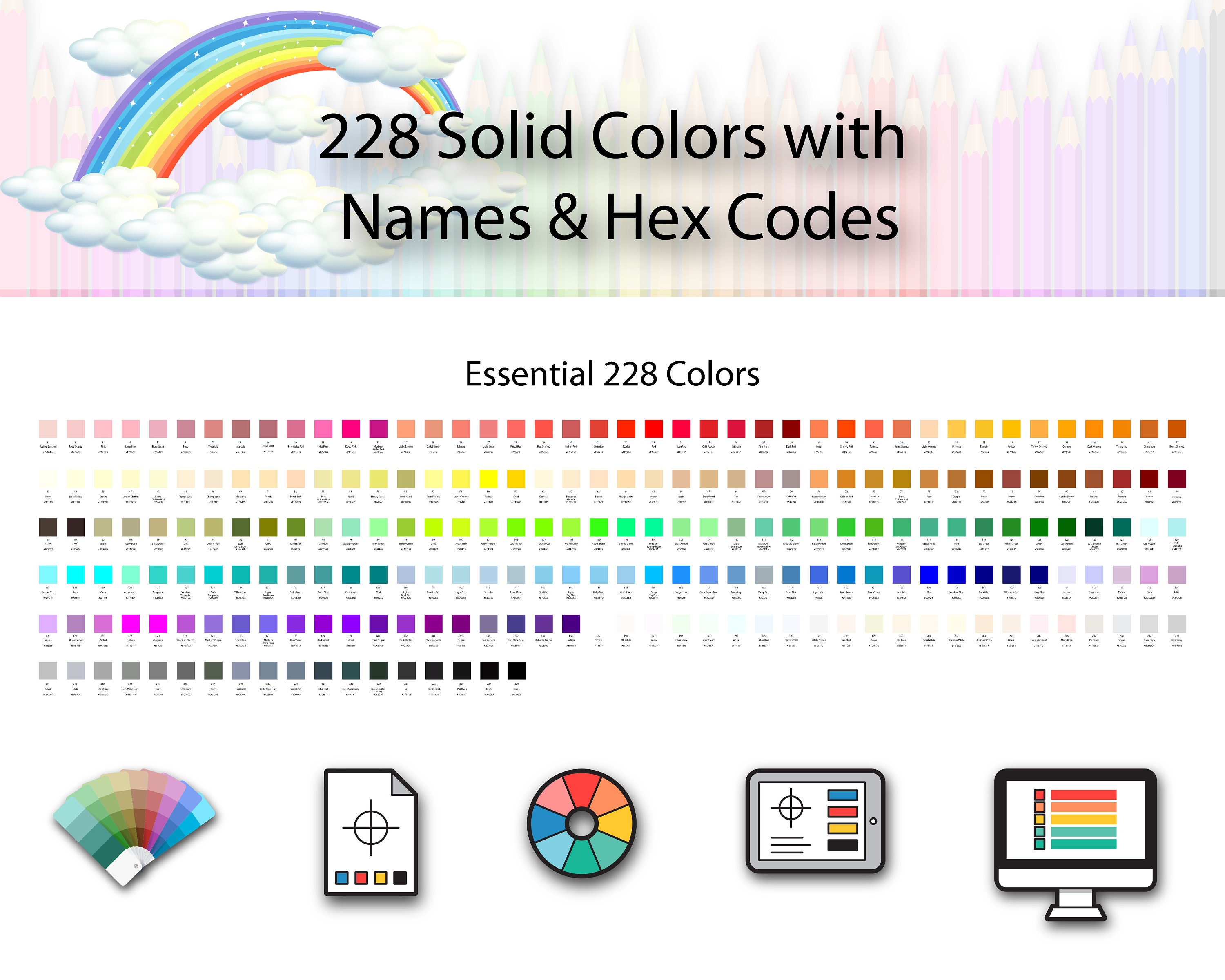 Colour Palette for Photoshop, Illustrator, Indesign | Color Swatches ...