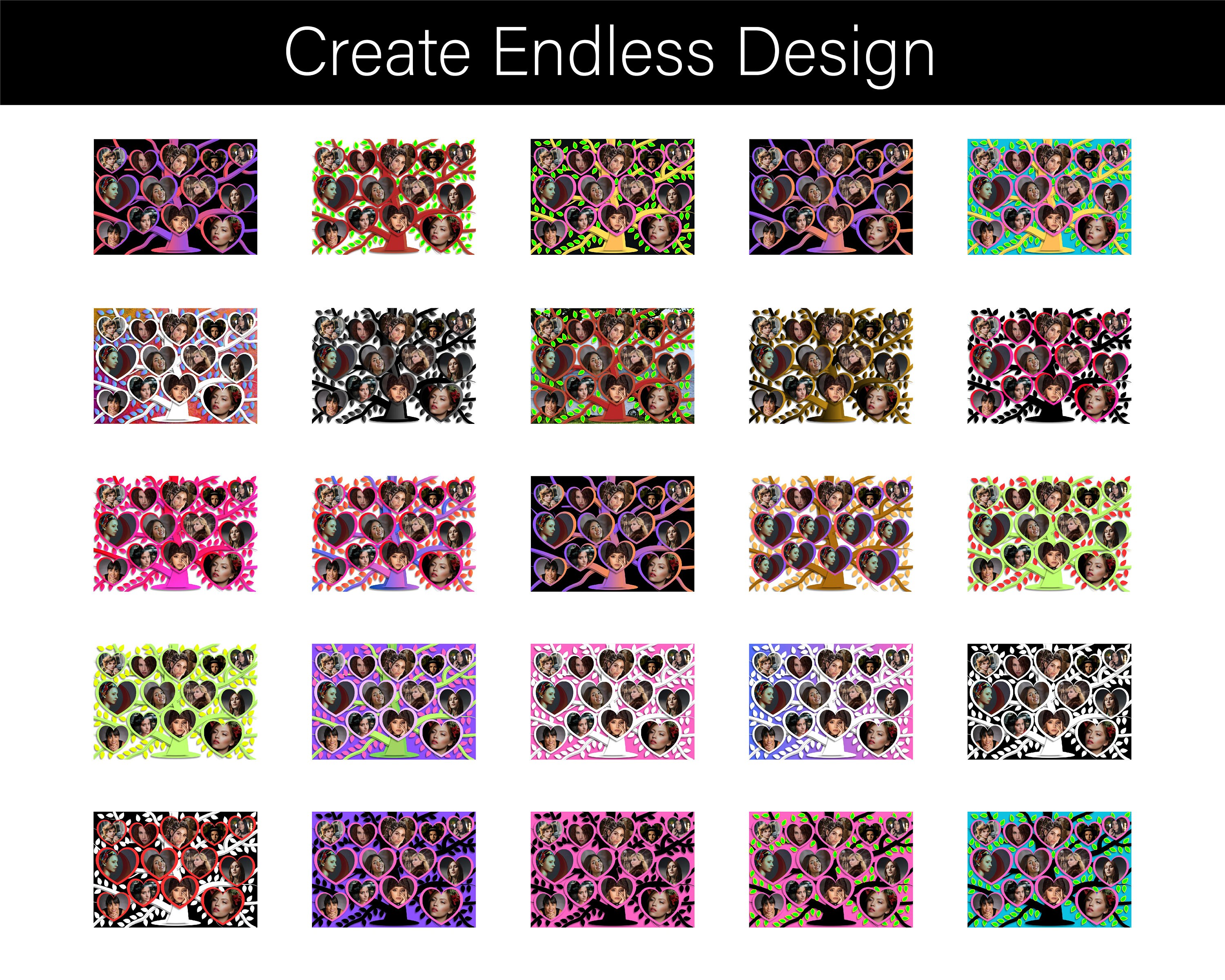 CANVA Family Tree Photo Collage Design Fully Editable Canva Frame ...