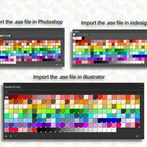 Colour Palette for Photoshop, Illustrator, Indesign | Color Swatches ...