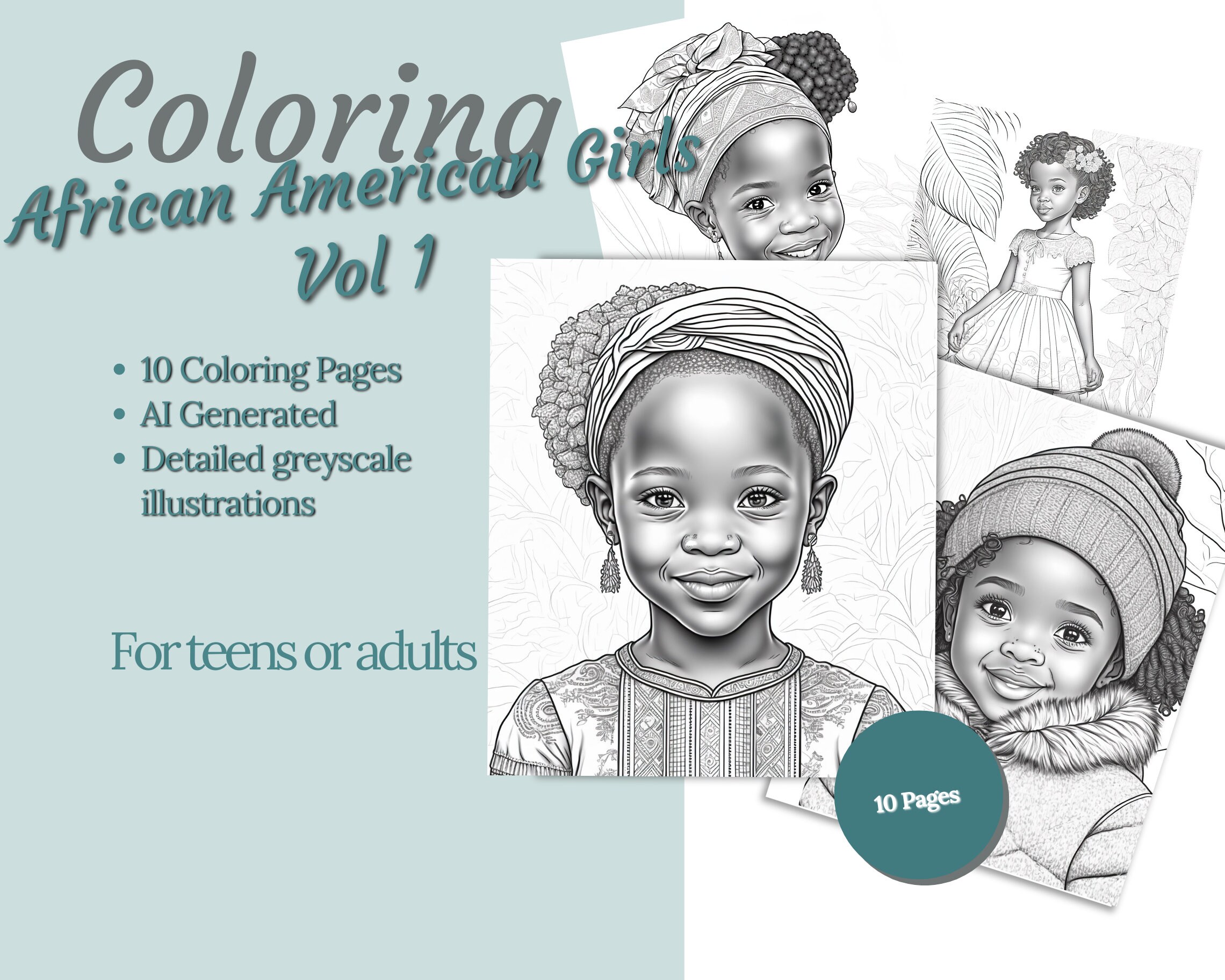 Printable Black Girl Figures