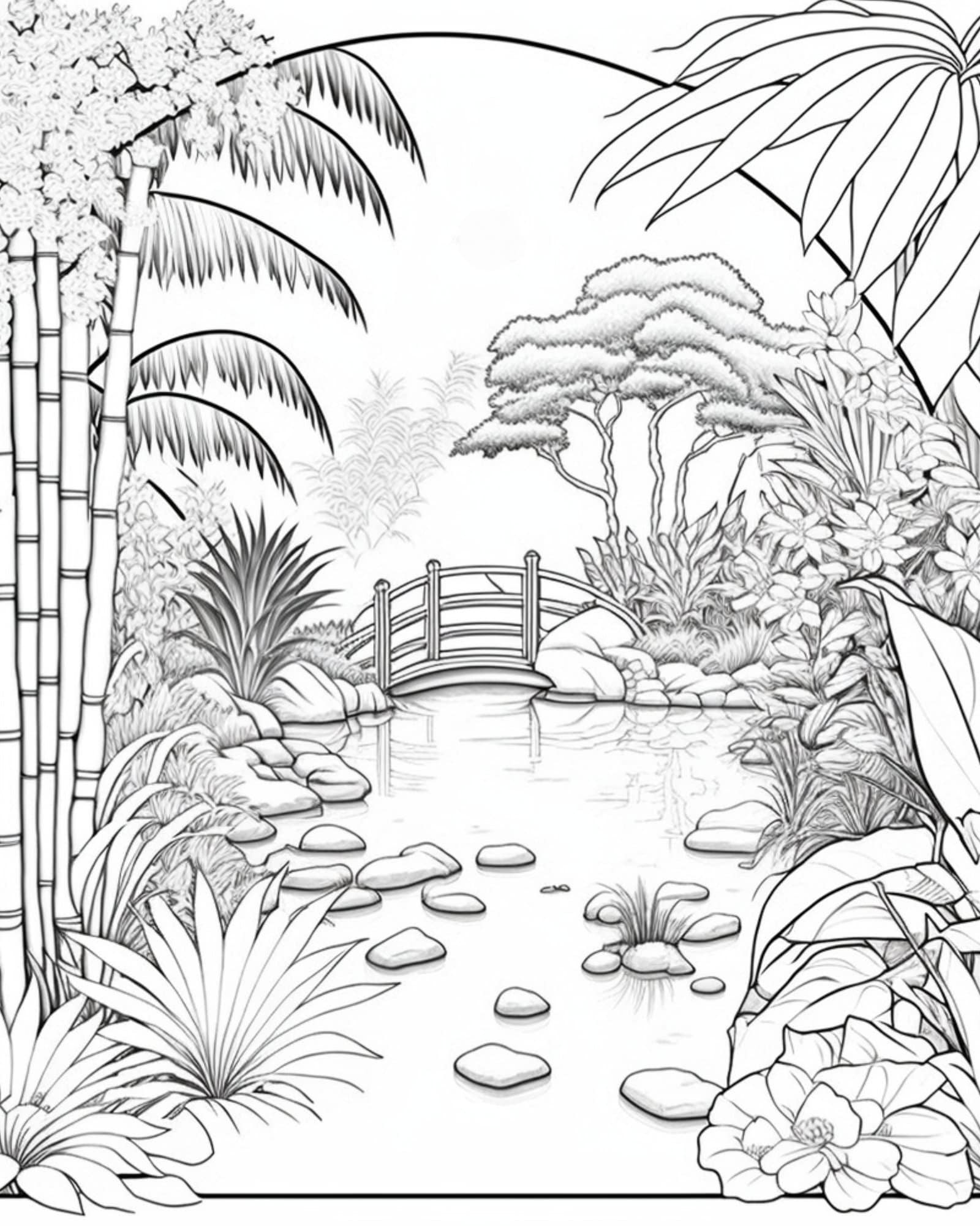 Tropical Paradise Coloring Pages Vol 2 - Beaches, Tropical Scenes - 10 ...