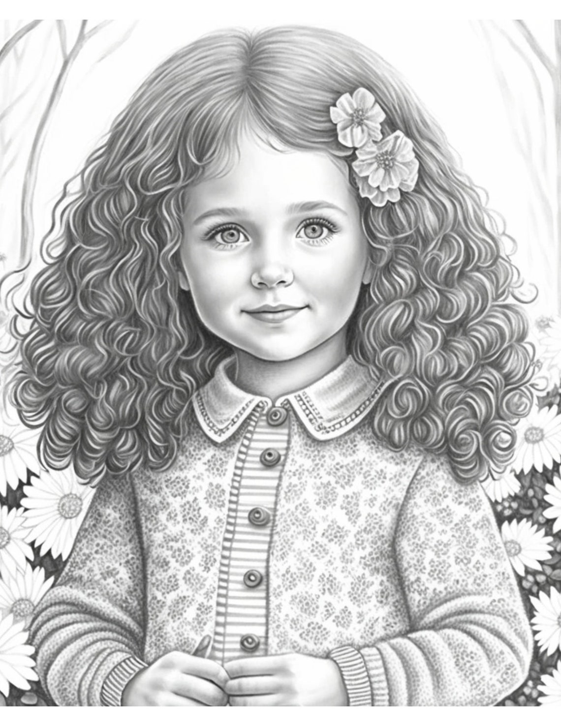 Little Girls Vol 1 14 Printable Coloring Pages AI Generated ...