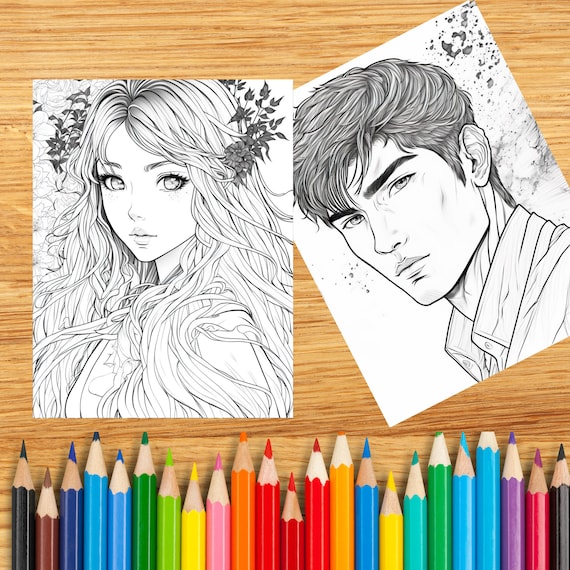 Anime Couple Coloring Pages To Print
