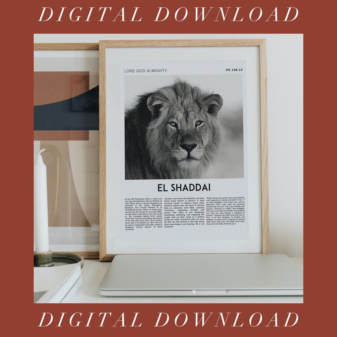 El Shaddai Poster - Digital Download - Etsy