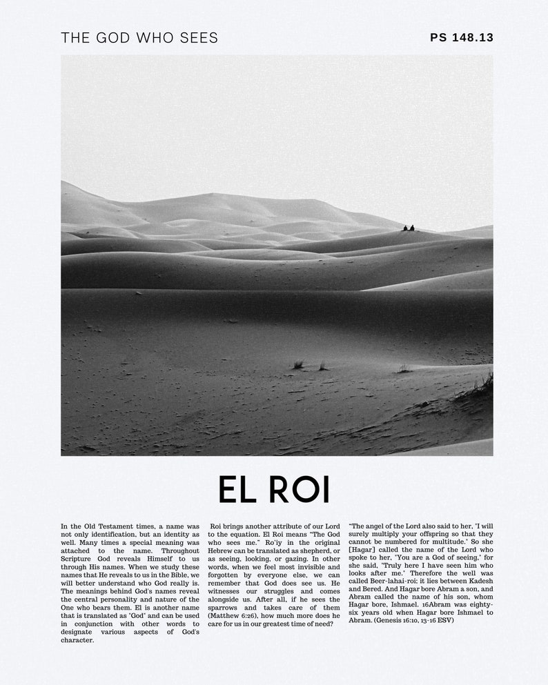 El Roi / Print / Vertical Posters / Matte Finish - Etsy