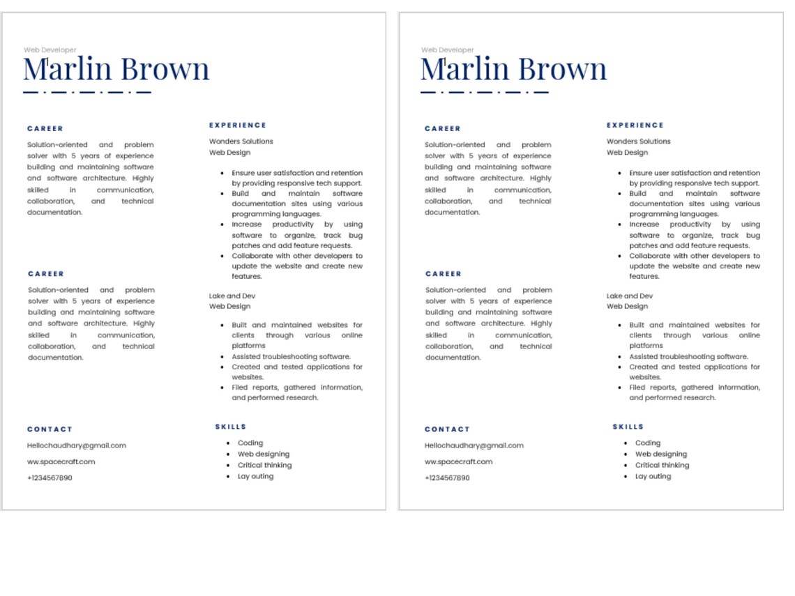 Minimalist Resume Word| Resume Template Word| Professional Resume ...