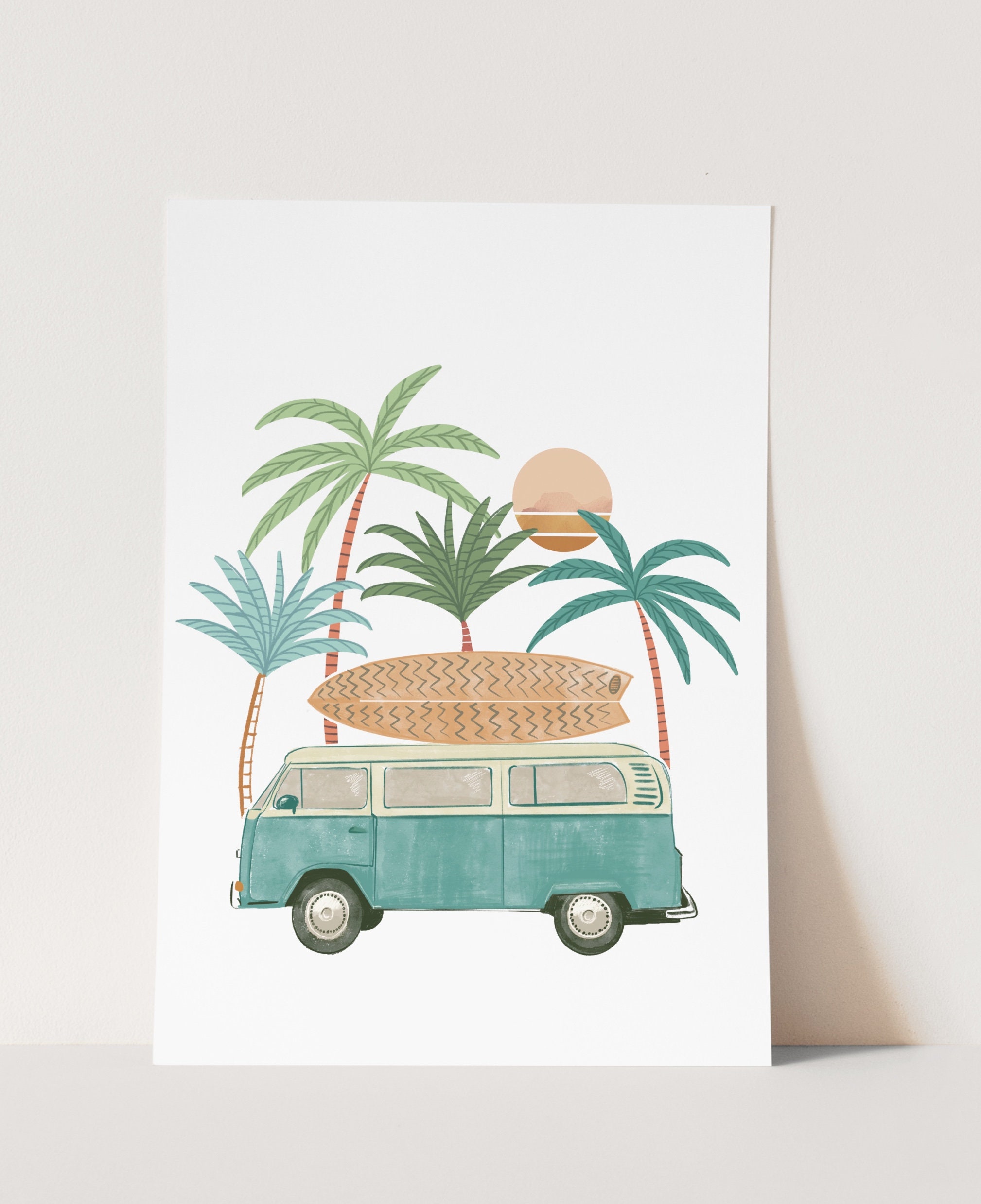 Boho Surf Sea Wall Art Boys Room Art Beach Theme Room Boys - Etsy