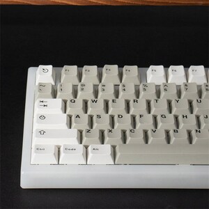 111pcs Minimalist Grey White Theme Keycap, ABS Keycap, Cherry Keycaps ...