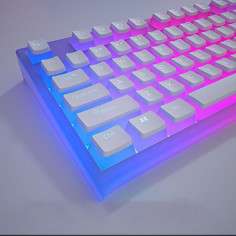 129pcs Double Shot Pudding-style Keycap Set PBT Keycap Pink - Etsy ...