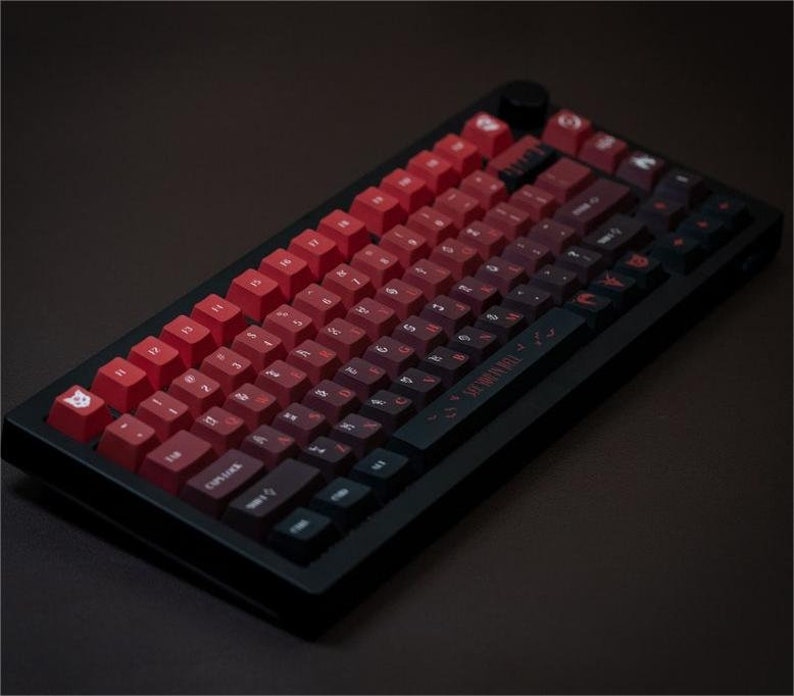 Dark Blood Gradient Keycap Set Mechanical Keyboard 152 MX - Etsy