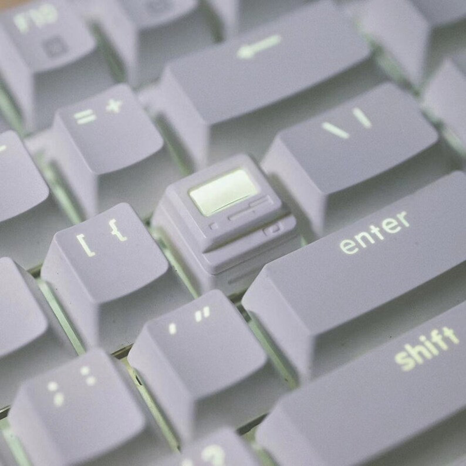 3 in 1 Mechanical Classic Retro Cute Transparent Key Cap Suit - Etsy